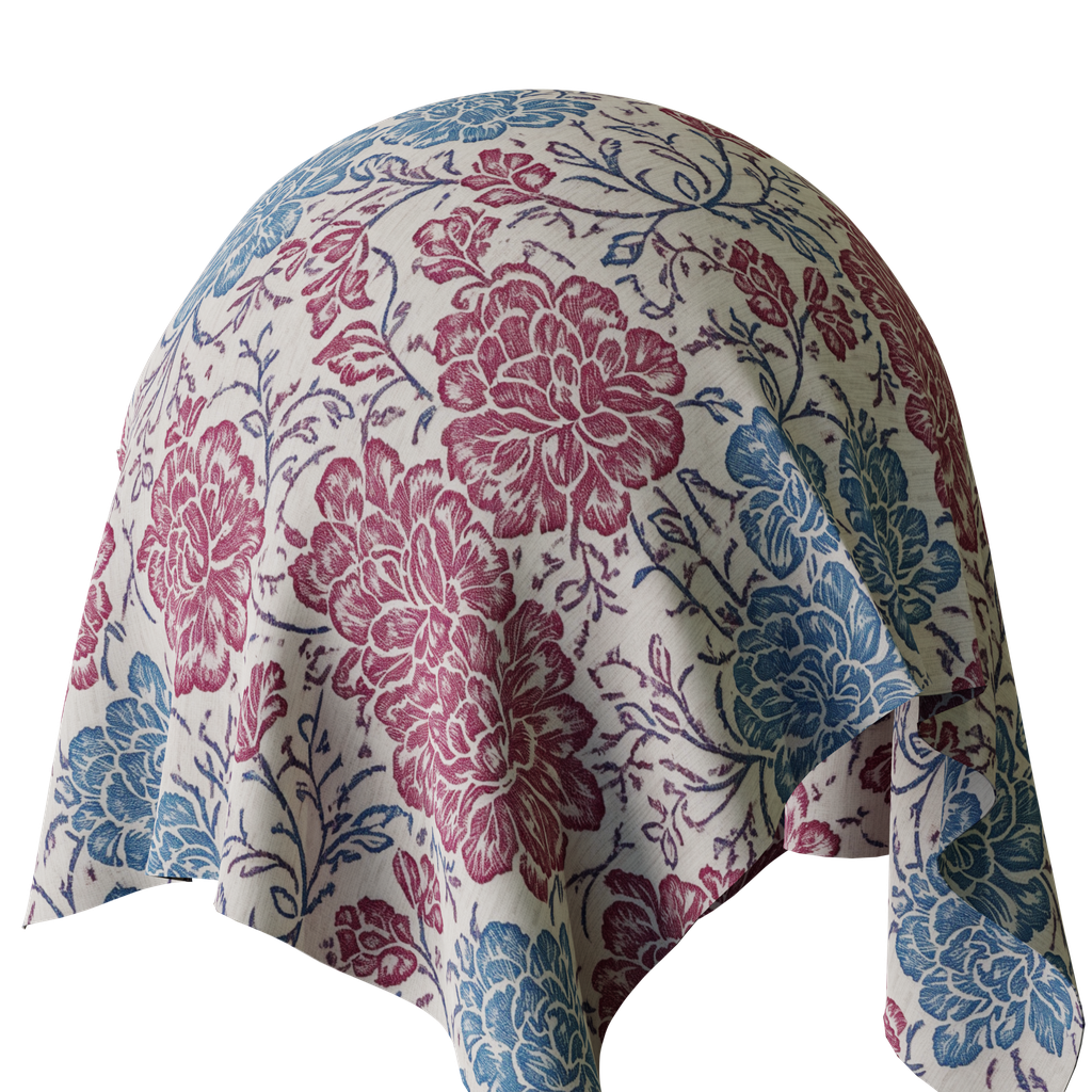 Floral Fabric | FREE fabric materials | BlenderKit