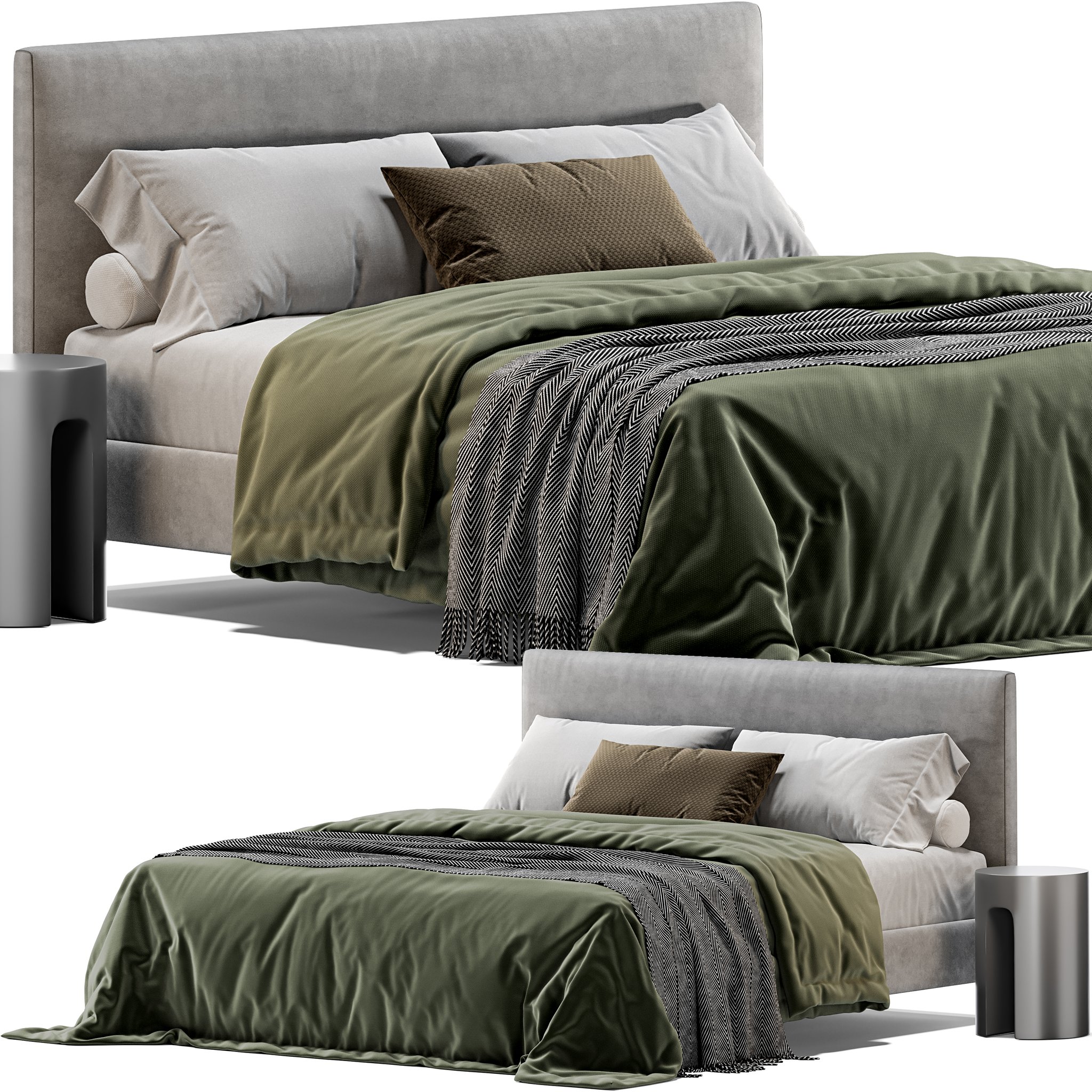 Double bed Twils Dread | Beds models | BlenderKit
