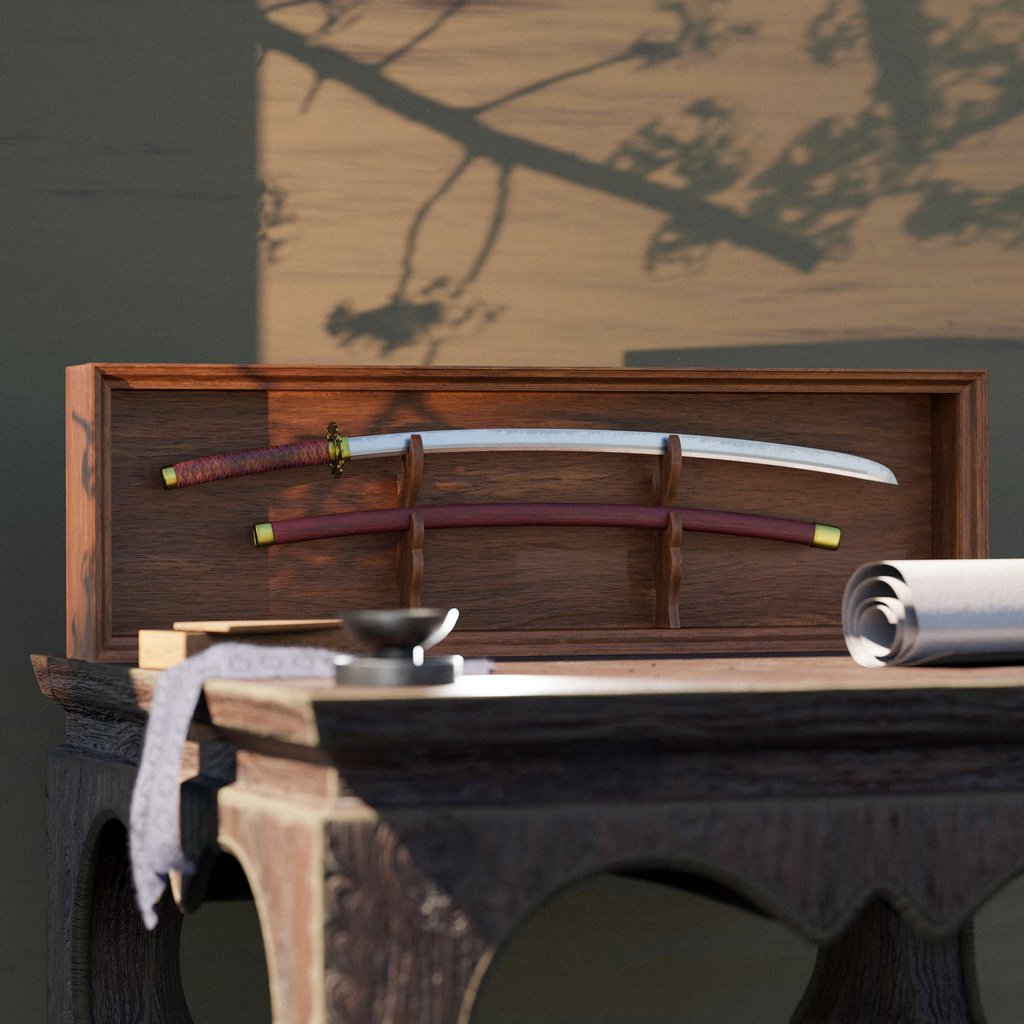 Decorative katana | Decoration Sets models | BlenderKit