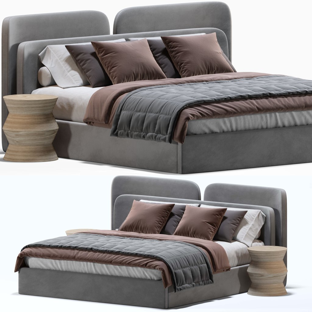 Bed Valletta by importhome | Beds models | BlenderKit