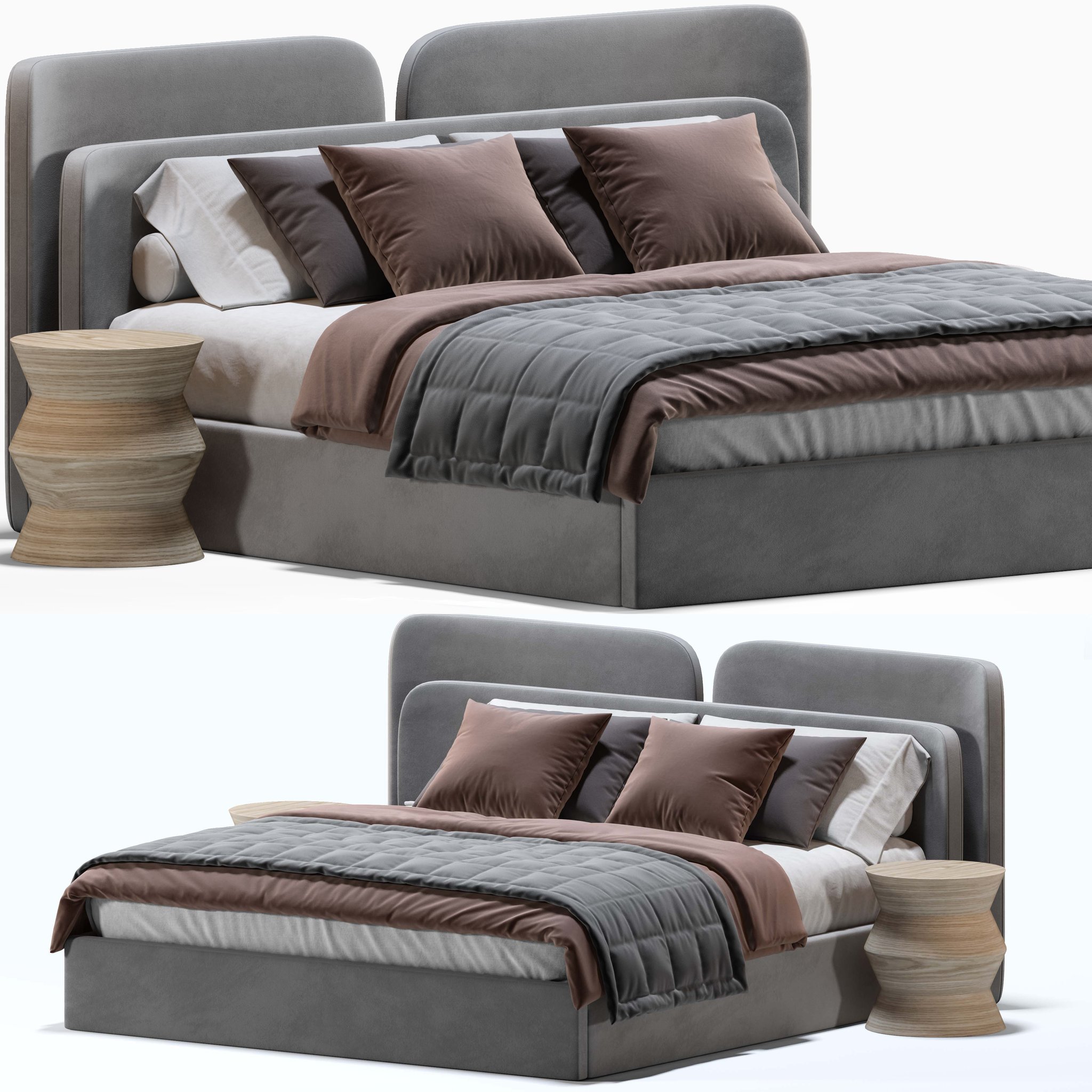 Bed Valletta by importhome | Beds models | BlenderKit