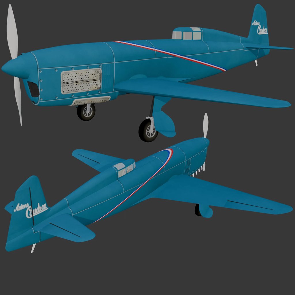 Caudron C.460 Rafale | Historical Planes 3D Models models | BlenderKit