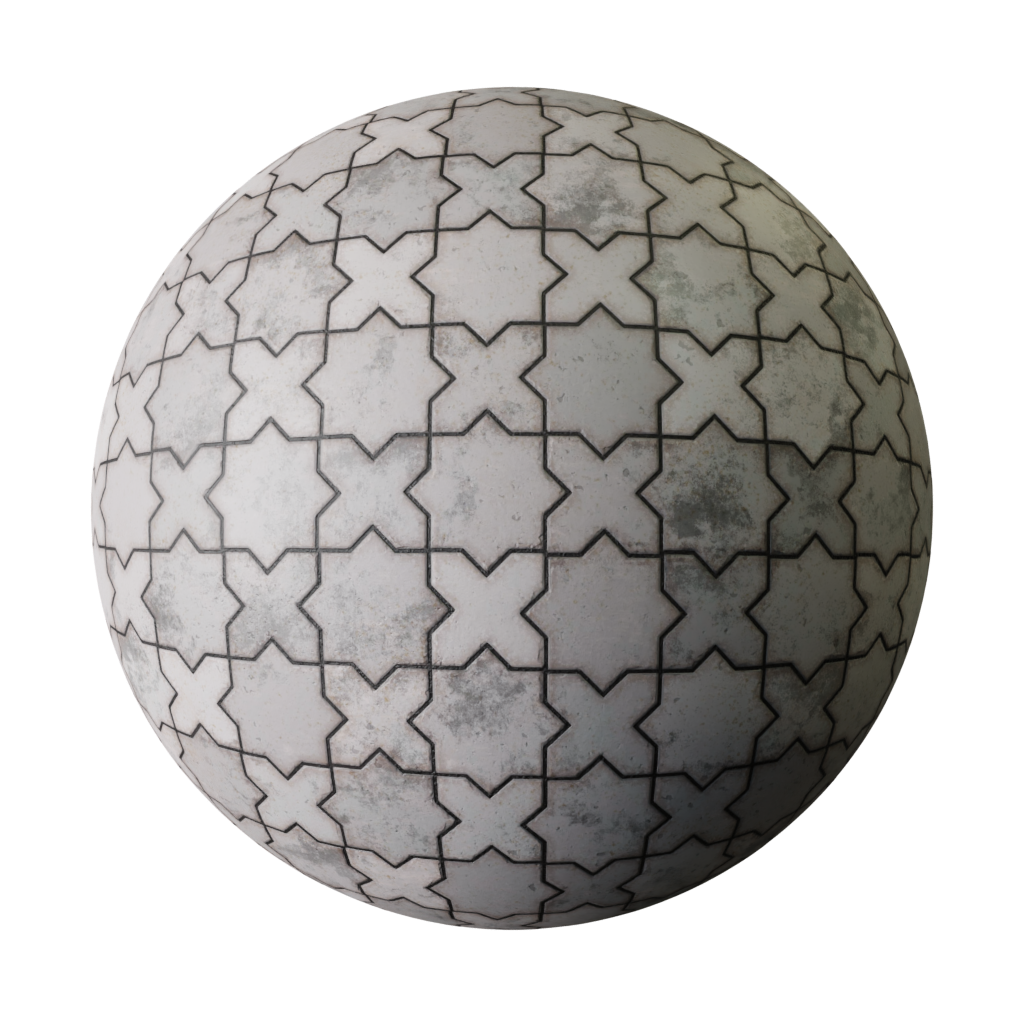 Retro Star tiles | FREE tiles materials | BlenderKit