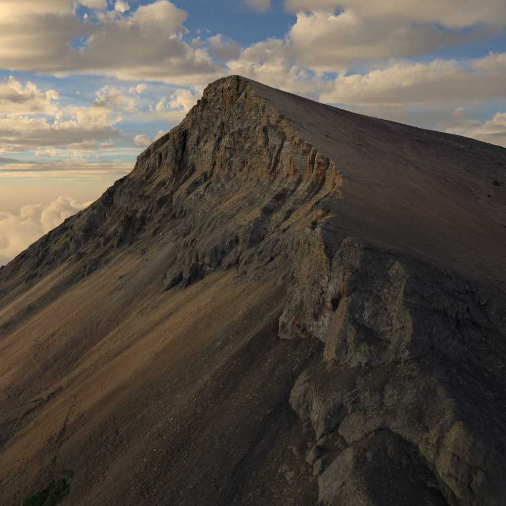 Large Mountain Peak Photoscan | Terrains models | BlenderKit