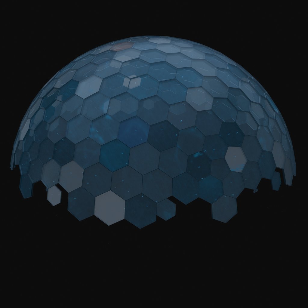 Hex Shield Animation 3 | Technical models | BlenderKit