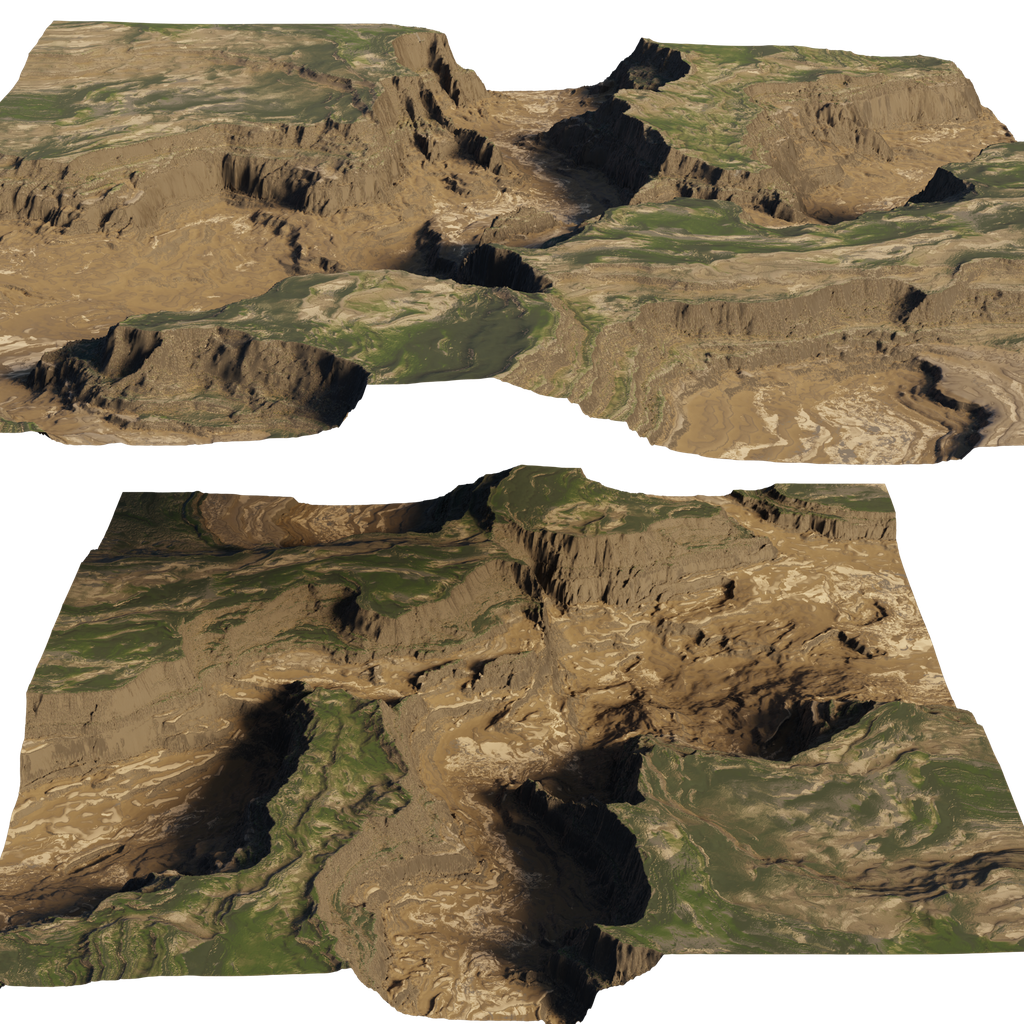 Riff Canyon Mountains | Terrains models | BlenderKit