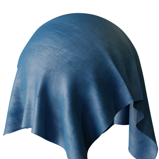 Blue Suede Leather | FREE leather materials | BlenderKit