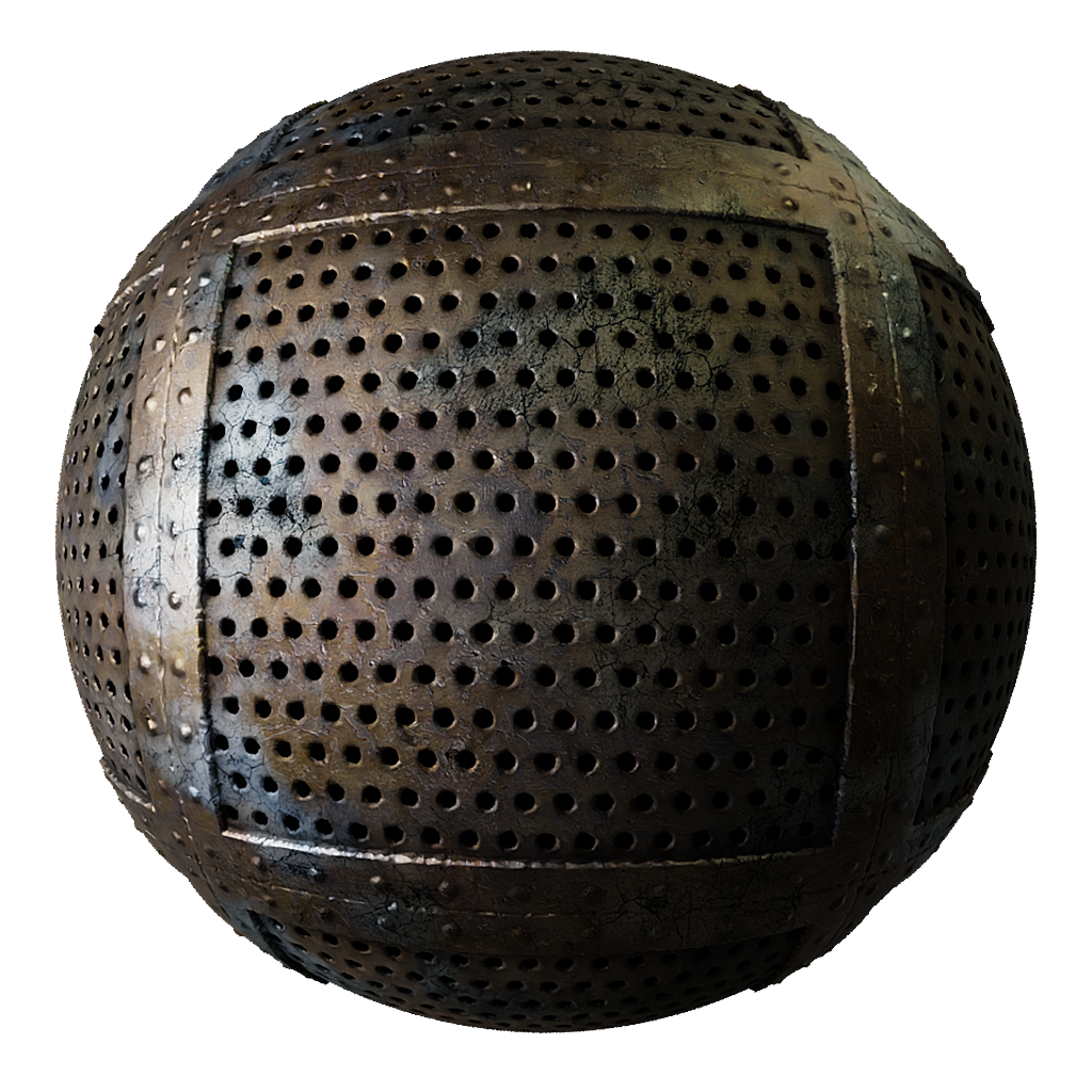 Metal Rivets Cracked Perforated | FREE metal materials | BlenderKit