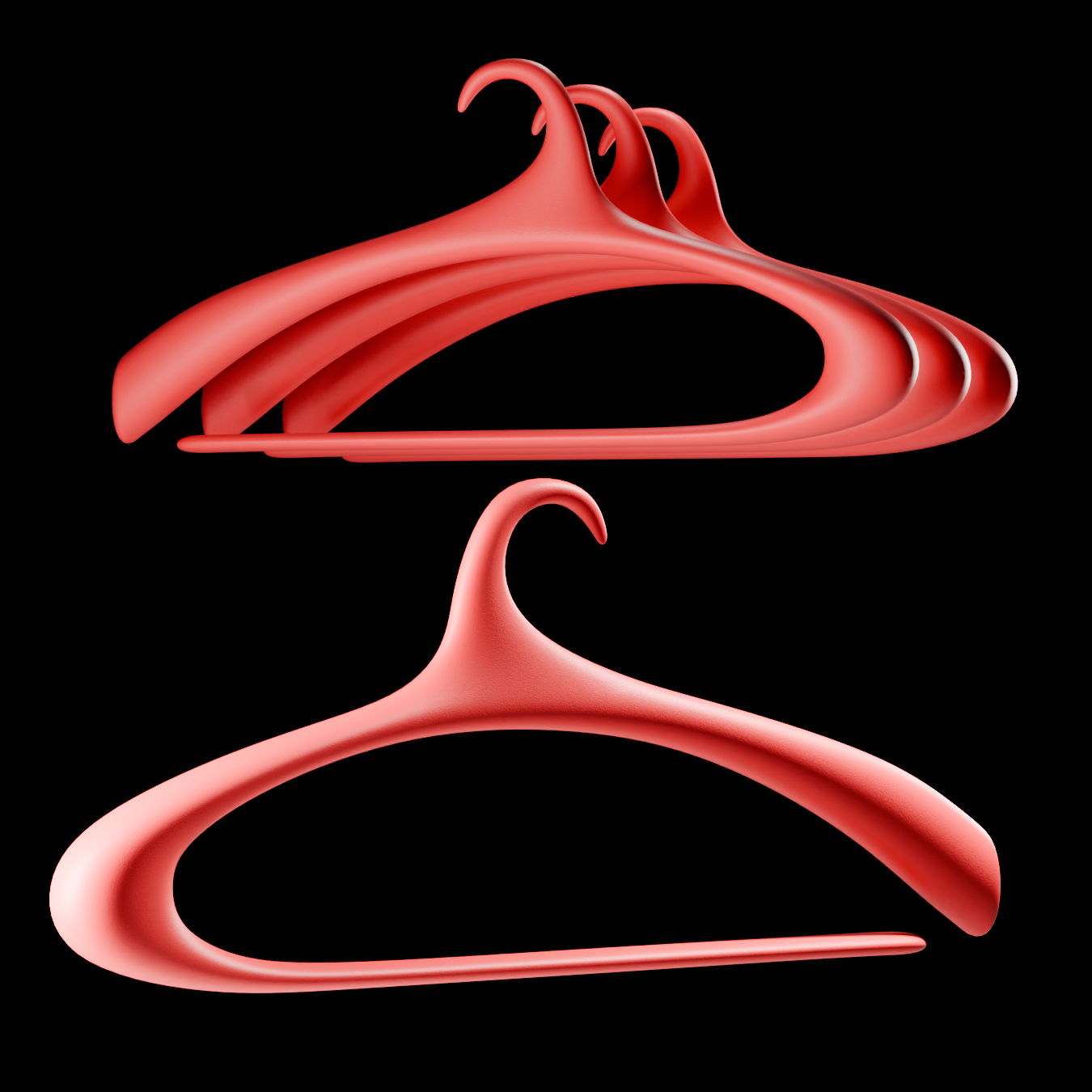Red Coat Hanger | Interior Decorations models | BlenderKit