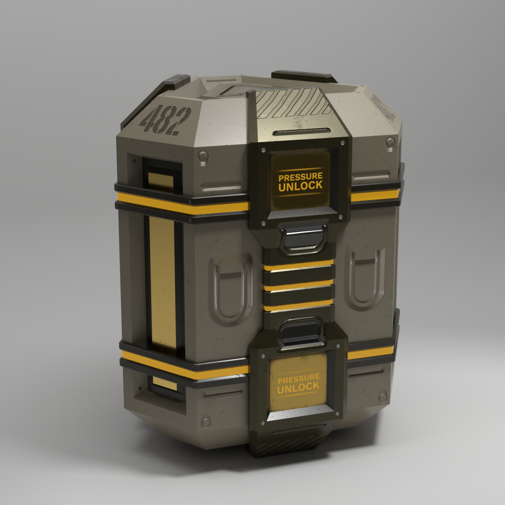 Scifi Hexagon Loot Crate Box | Containers models | BlenderKit