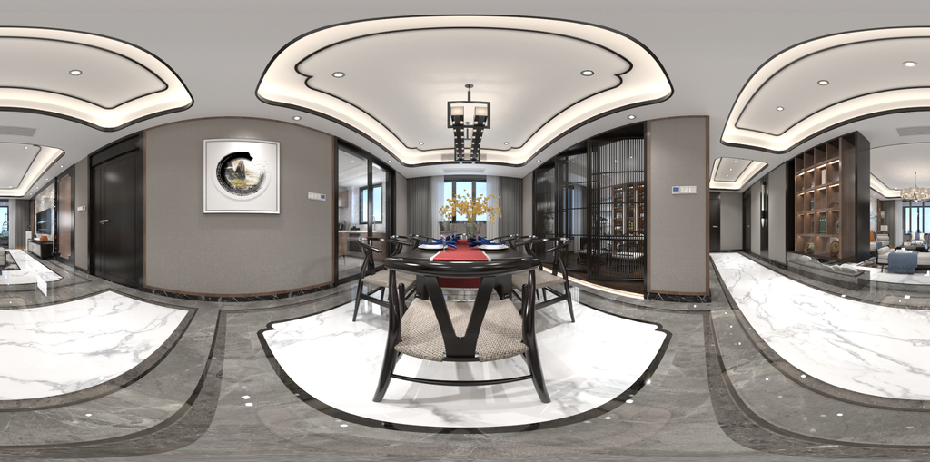Chinese Dining room | FREE Interiors HDRis | BlenderKit