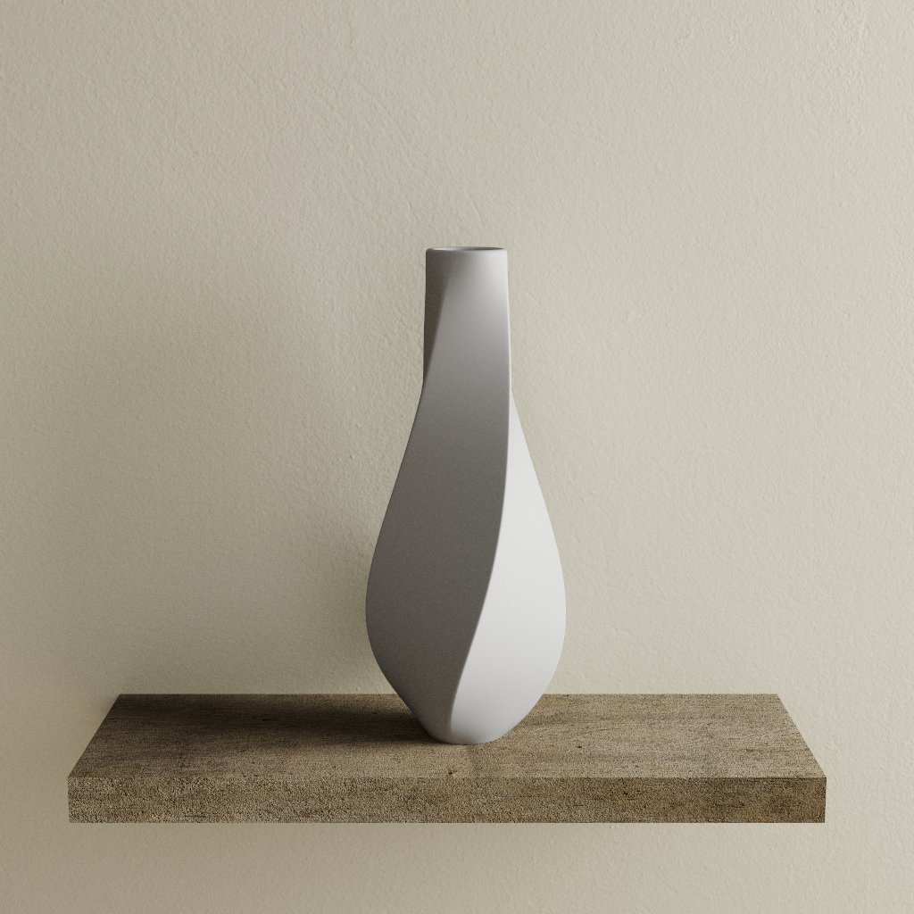Modern White Vase | FREE 3D Vase models | BlenderKit