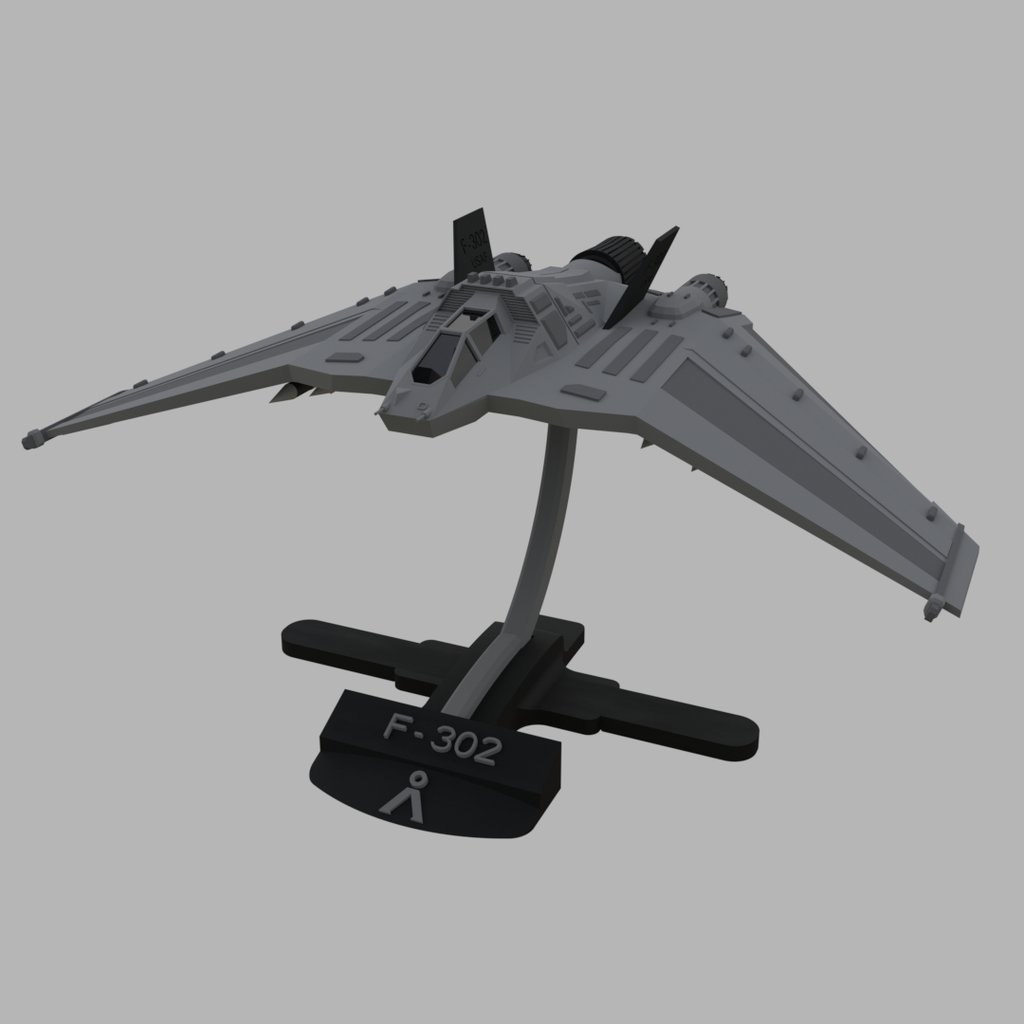 F-302 fighter-interceptor from Stargate | Miscellaneous models | BlenderKit