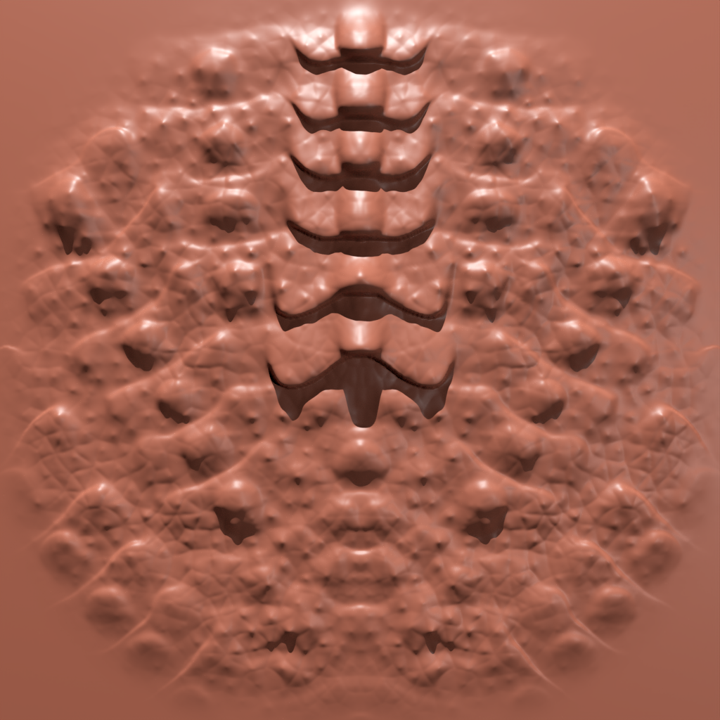 Large Croc Scale Cluster | Scales brushes | BlenderKit