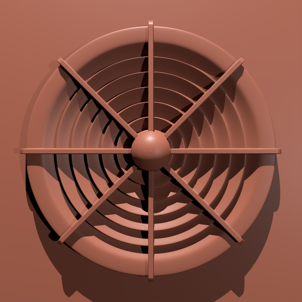 Circular Air Vent | industrial brushes | BlenderKit