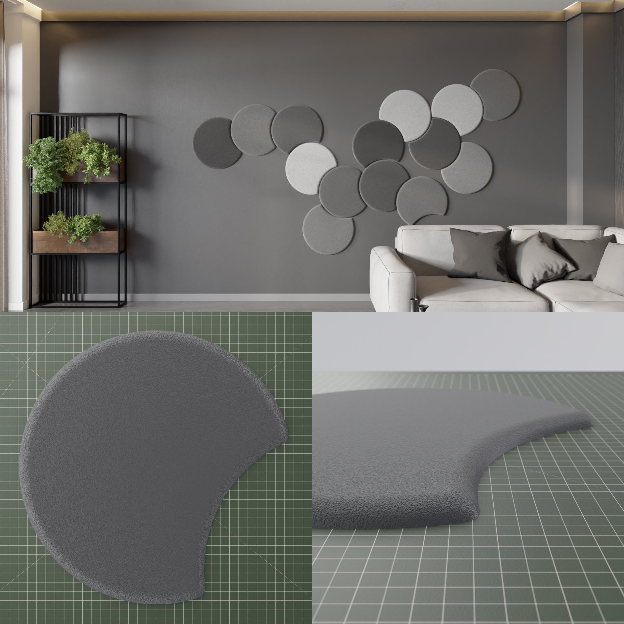 Acoustic Moon Panel | FREE Miscellaneous models | BlenderKit