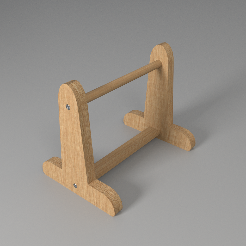 Wooden Parallette | FREE Gyms models | BlenderKit