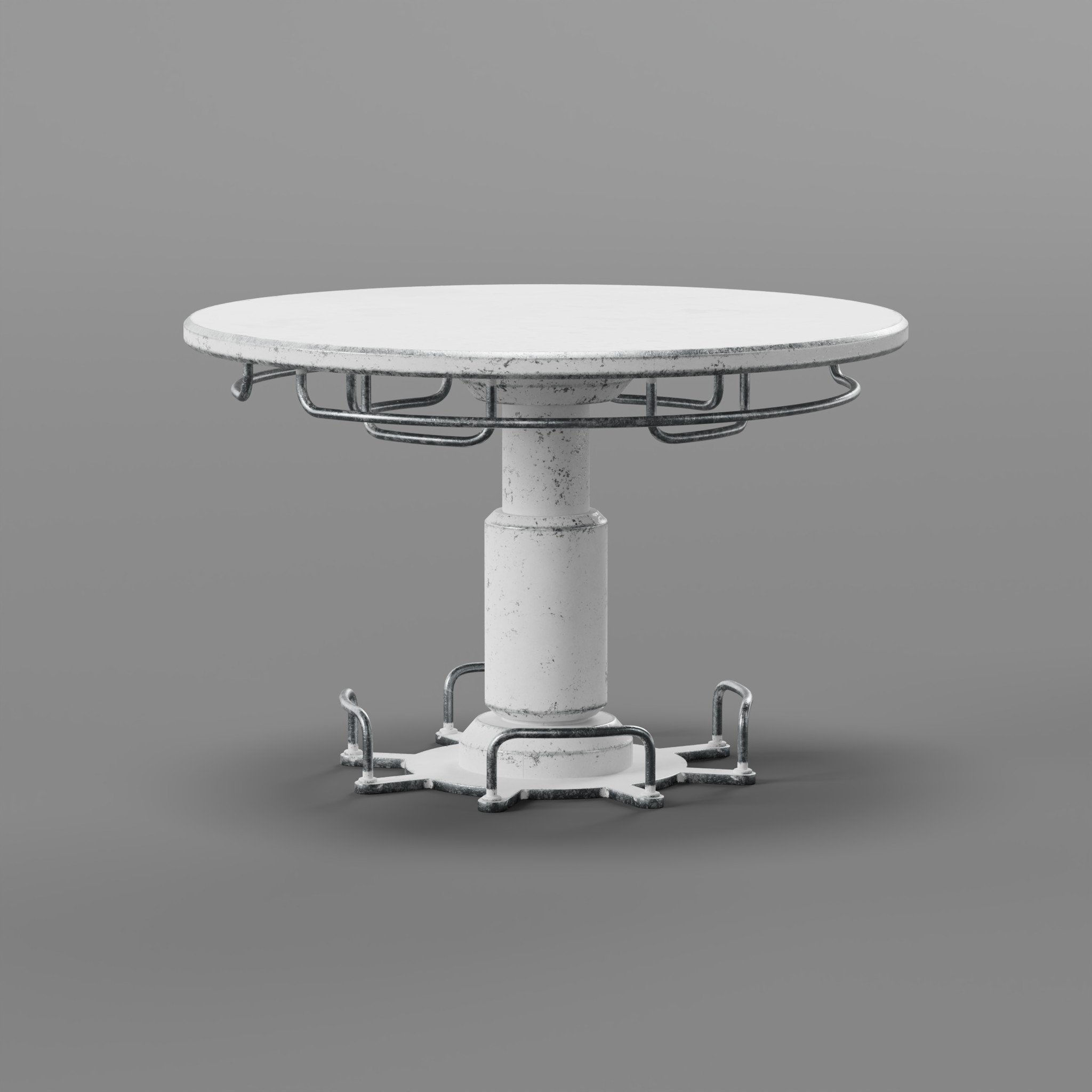 Steel used table | Tables models | BlenderKit