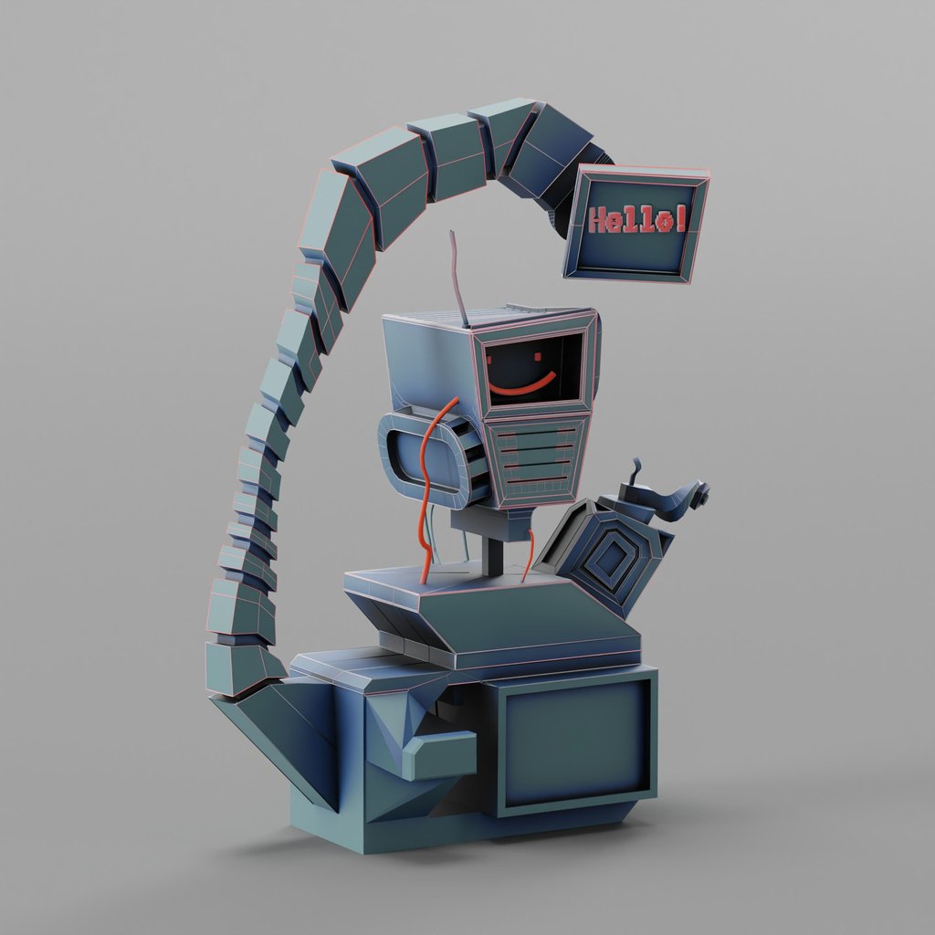 Happy Robot | FREE Robots Characters models | BlenderKit