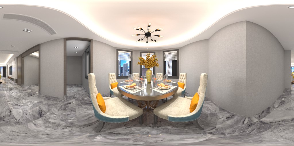 Dining room | FREE Interiors HDRis | BlenderKit
