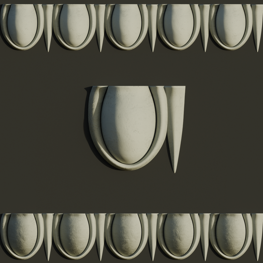 Ionic Column Ornament | Stone Panels models | BlenderKit