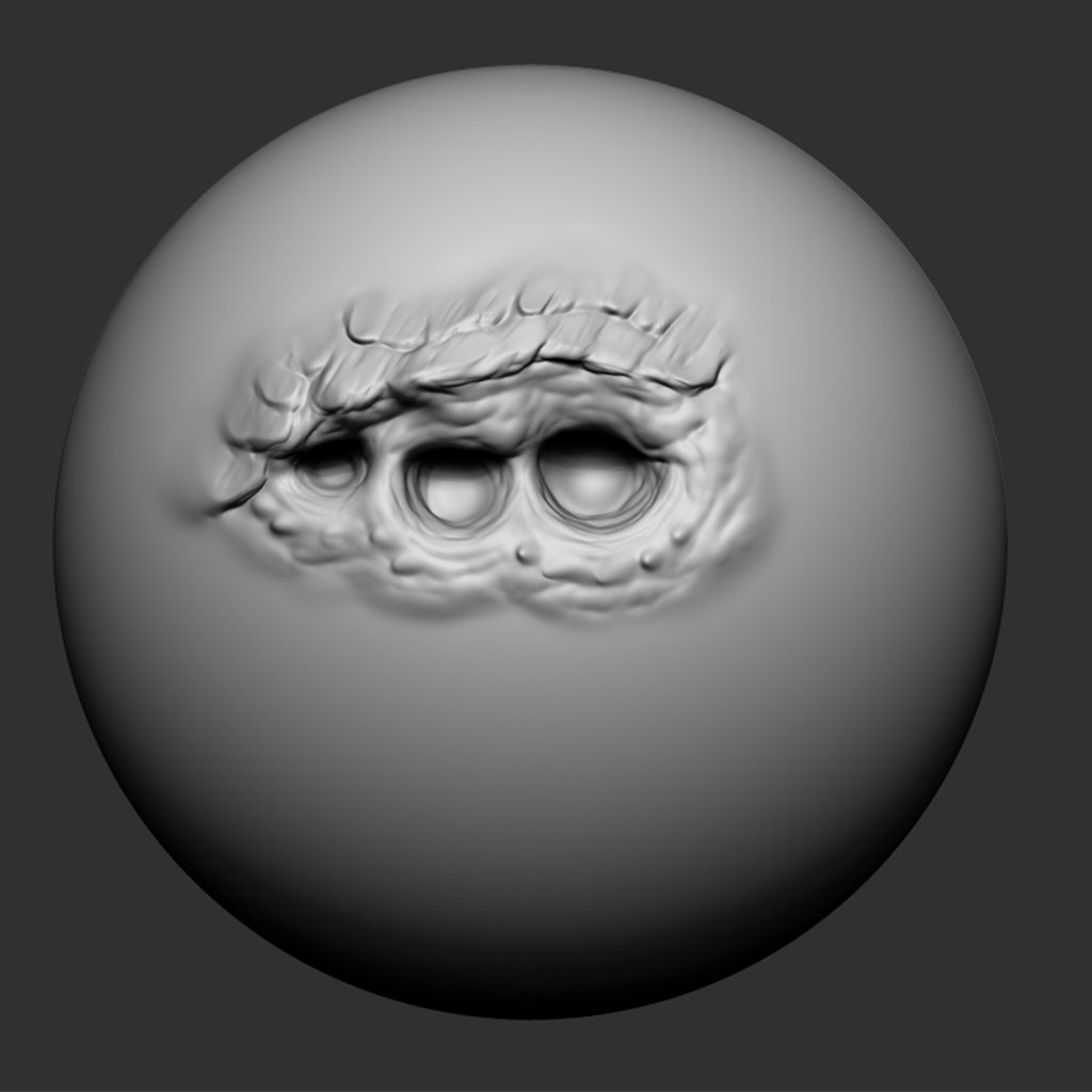 NS Creature Eye cavity triple | Face / Head brushes | BlenderKit