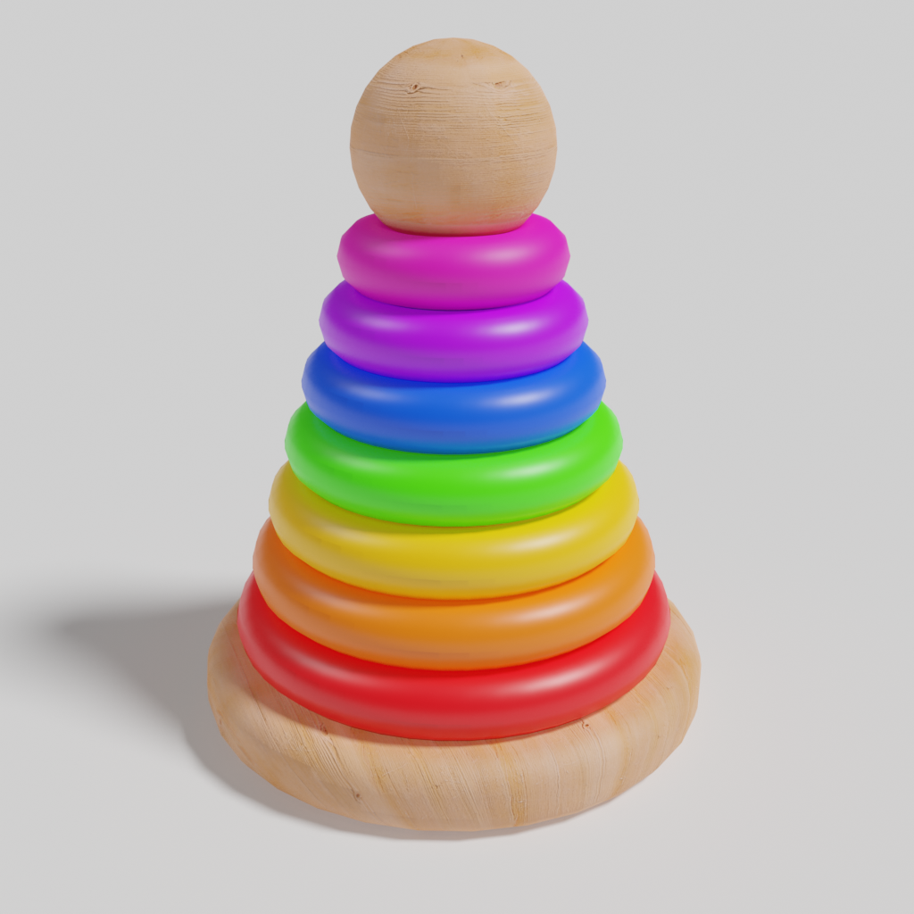 Stacking Tower Toy | FREE Toys models | BlenderKit