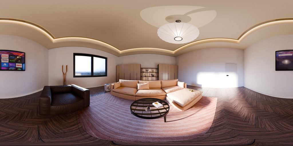 Elegant Warm Living Room HDRI | FREE Interiors HDRis | BlenderKit
