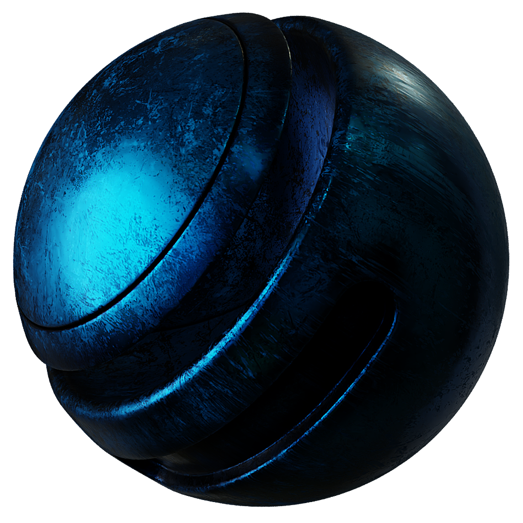 Metal Blue Invert | FREE metal materials | BlenderKit