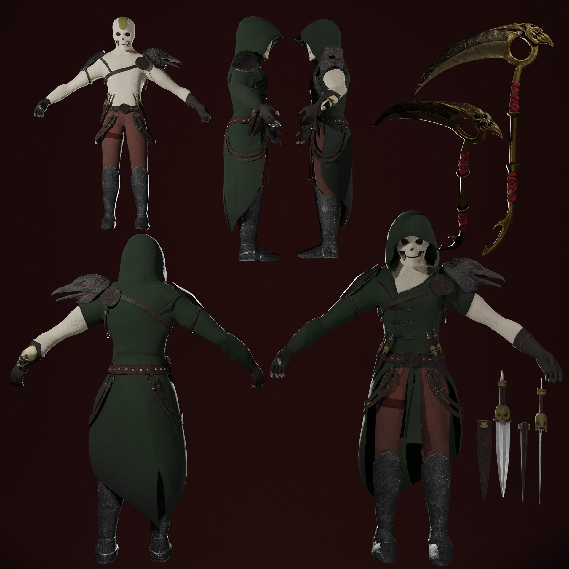 Skeleton Boss | FREE Military Characters models | BlenderKit