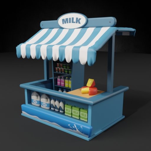 Street Milk Shop | Commercial Buildings models | BlenderKit