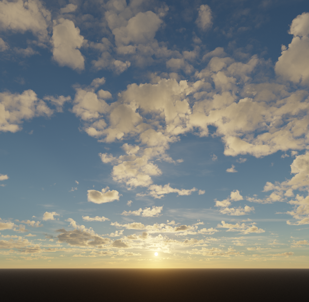 BlenderKit | Download the FREE Golden Cloudy Sunset hdr