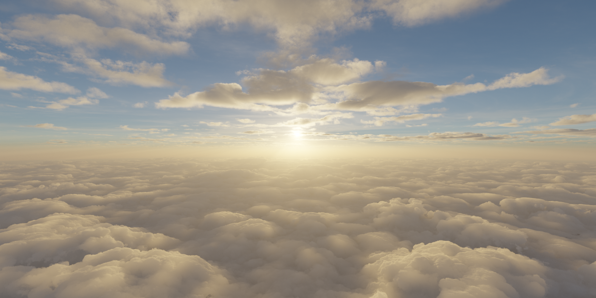 Over the Clouds Sunset | Nature HDRis | BlenderKit