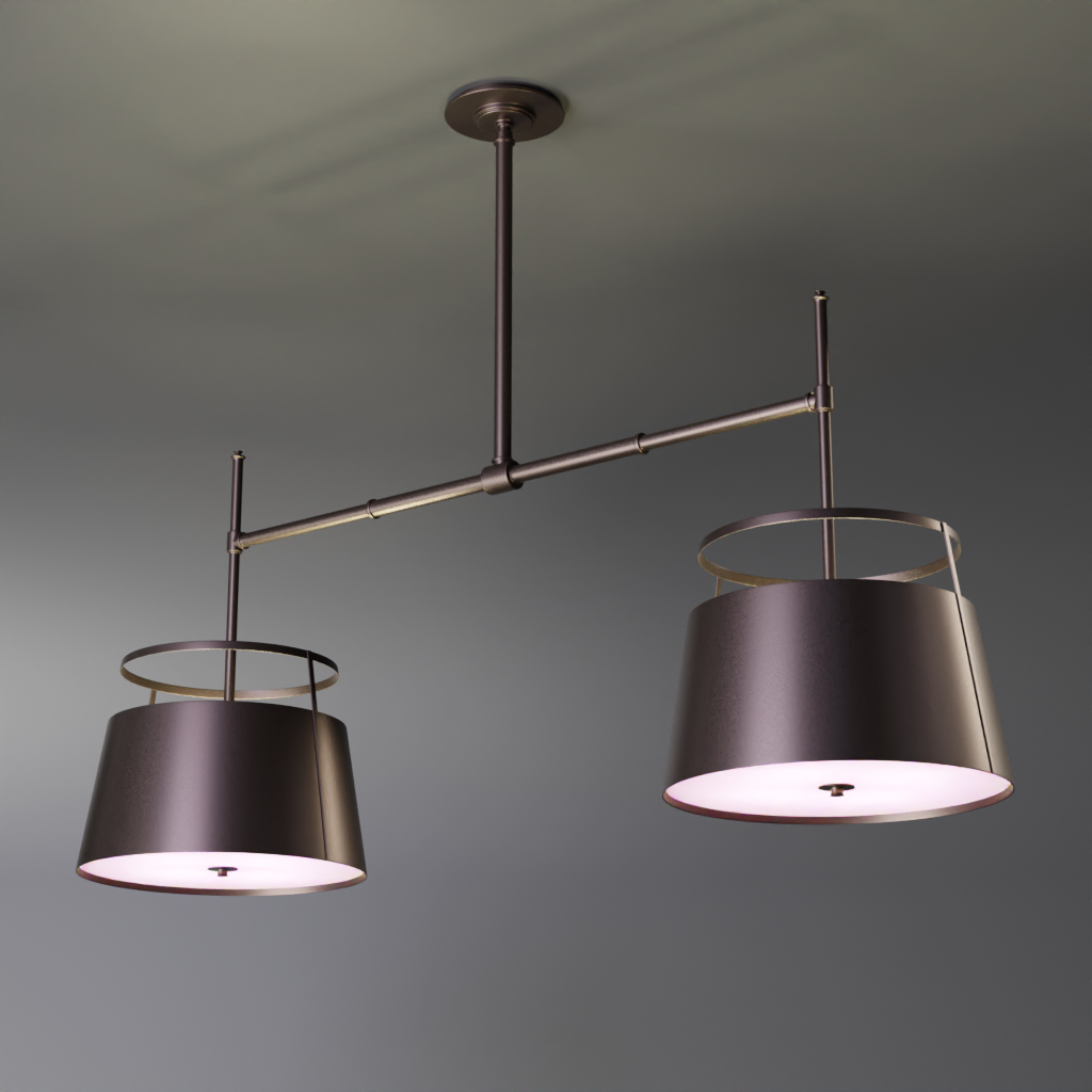 Blenderkit Download The Carlyn Double Ceiling Light Model