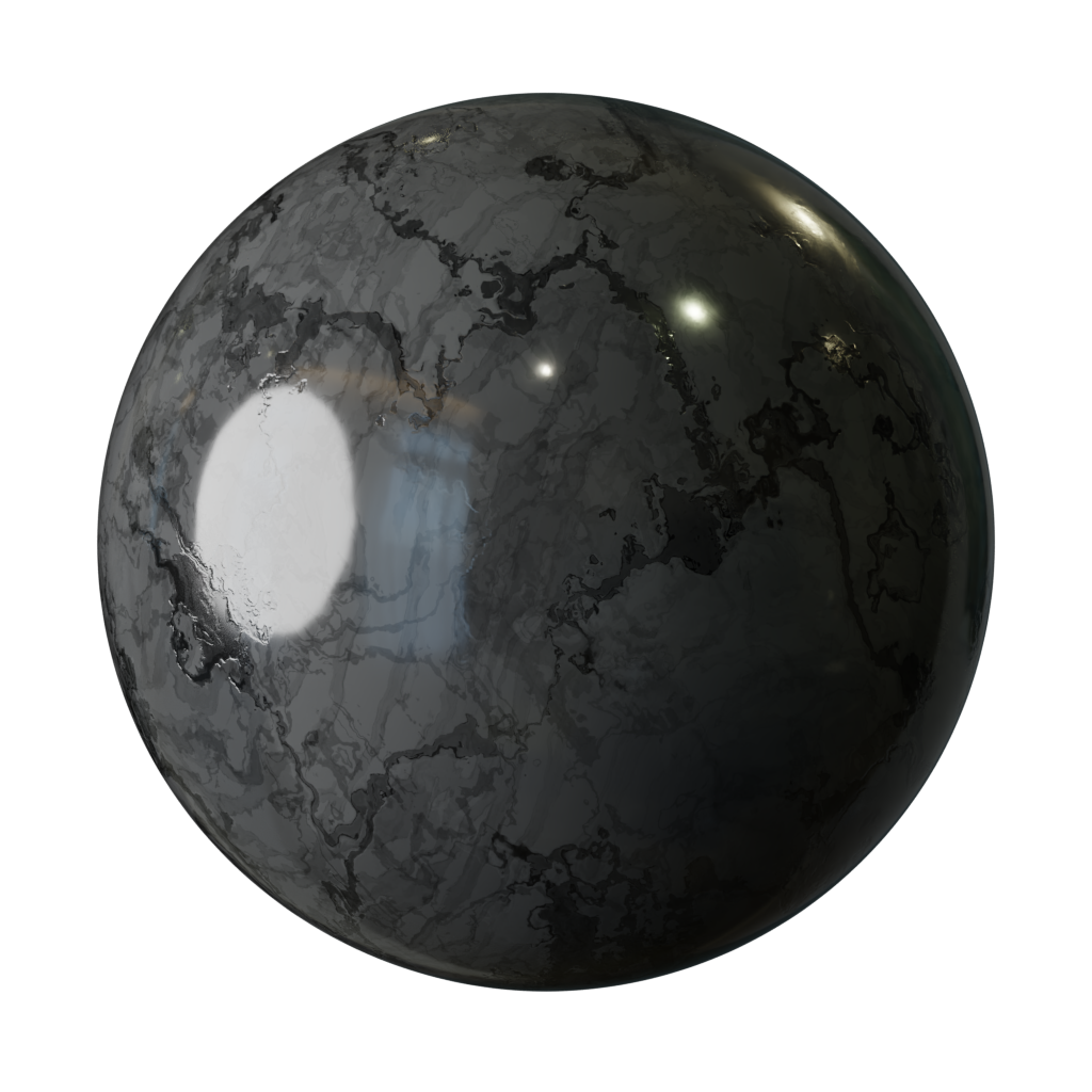 Obsidian Grey Marble Gloss | FREE marble materials | BlenderKit