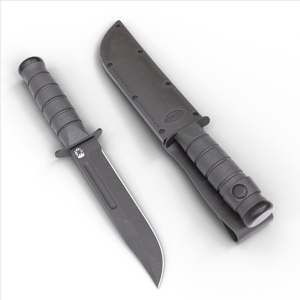 Usmc theatre made kabar | Modern Weapons models | BlenderKit