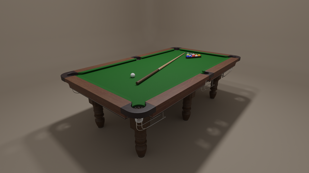 Pool table | FREE Hobby Accessories models | BlenderKit