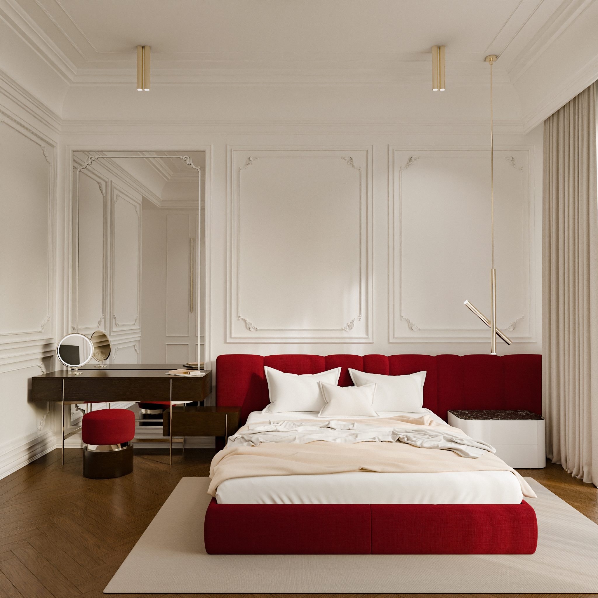 Neoclassic bedroom | Private scenes | BlenderKit