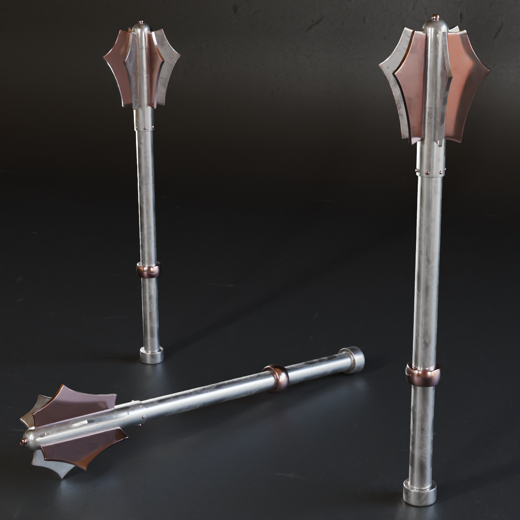 MK BaseMesh mace-46 | Historical Weapons models | BlenderKit