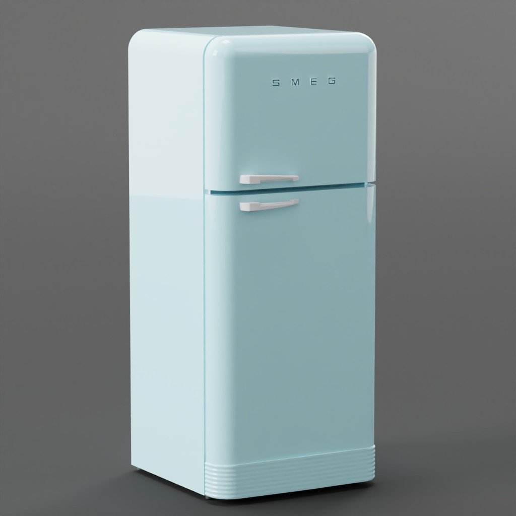 50's fridge | Kitchen Appliances models | BlenderKit