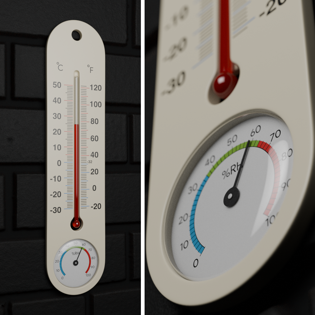 Premium Thermometer | FREE Interior Design models | BlenderKit