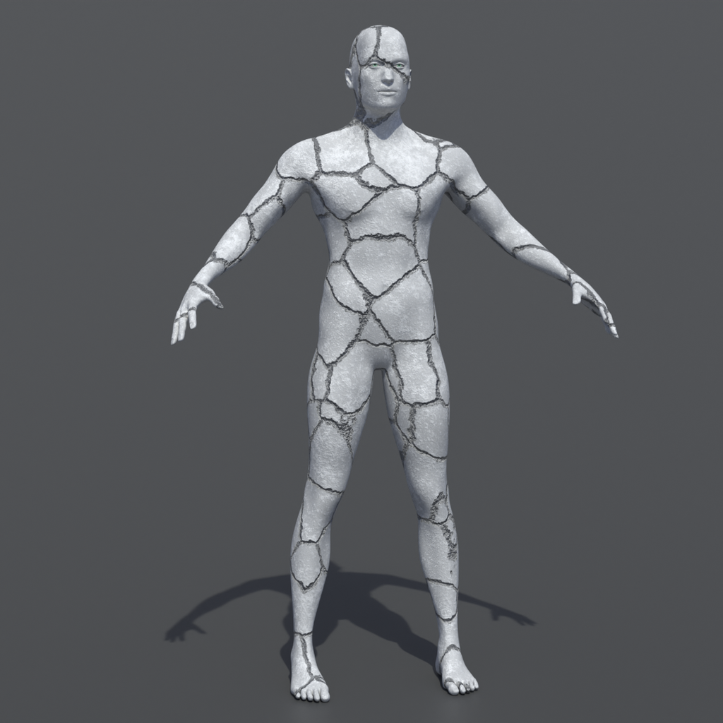 BlenderKit | Download the FREE The Stone Man Rigged model