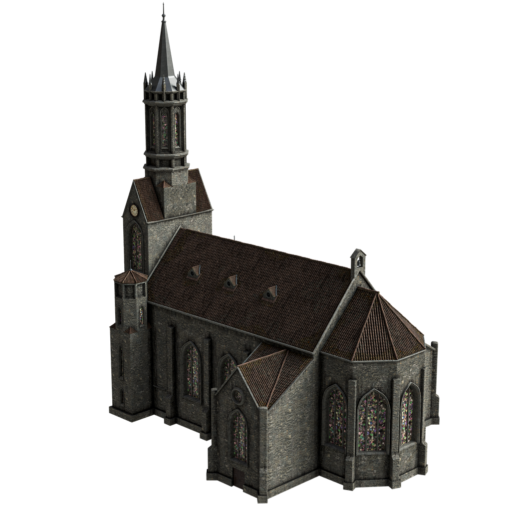 Medieval church | Historic Buildings models | BlenderKit