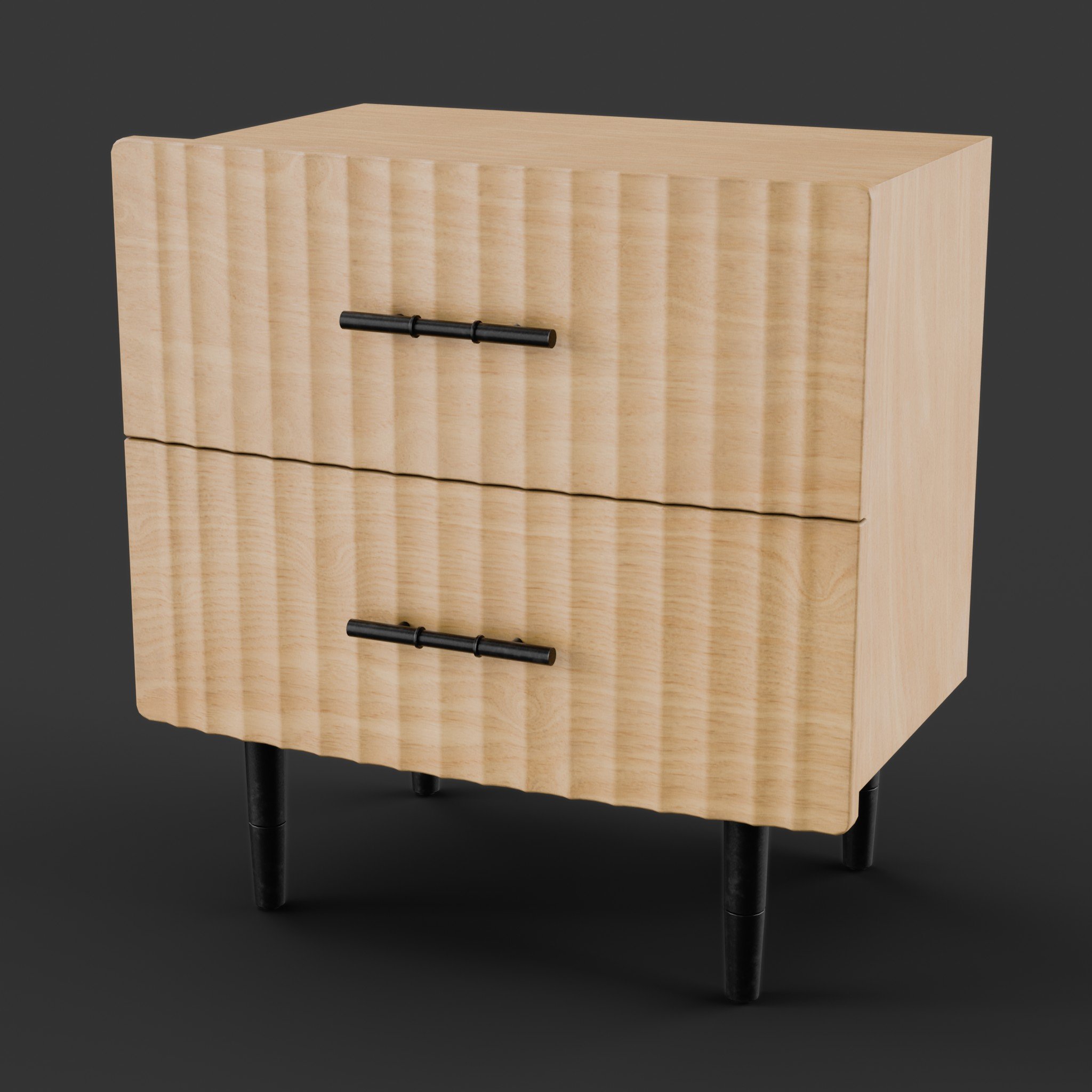 Wooden Drawers With Pattern | Sideboard & Drawers models | BlenderKit