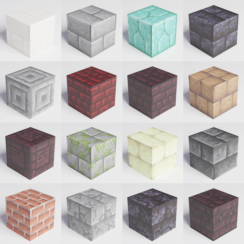 Minecraft Bricks | Environment Elements models | BlenderKit