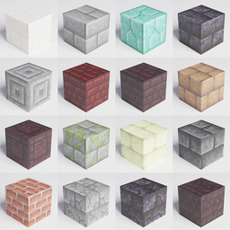 Minecraft Bricks | Environment Elements models | BlenderKit