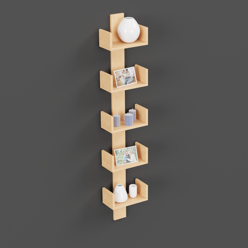 Wooden Wall Shelf | FREE Shelves models | BlenderKit