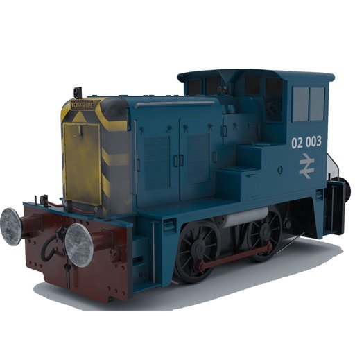 BR Class 02 Shunter BrBlue | Railed vehicles models | BlenderKit
