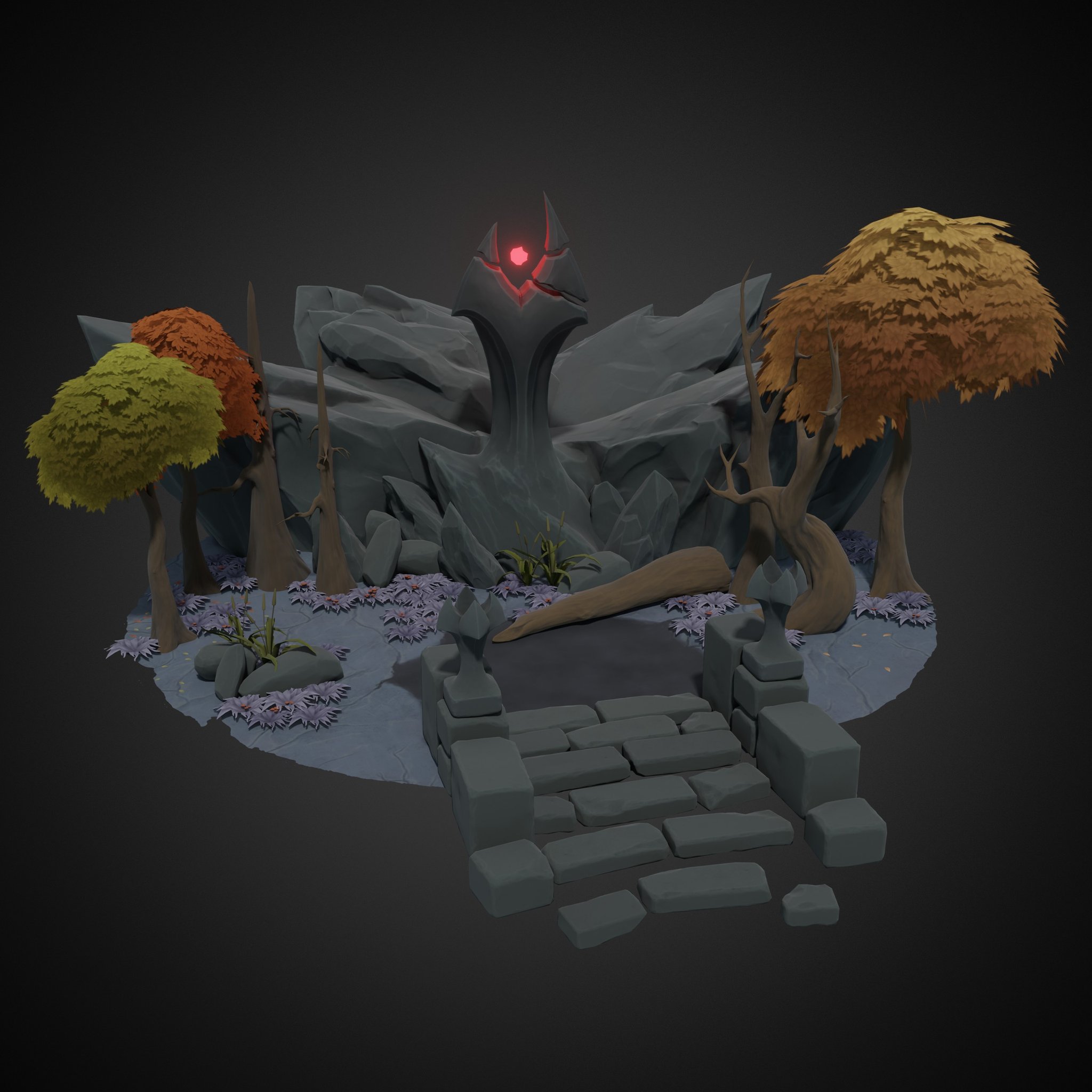 Stylized Dire | Nature scenes | BlenderKit