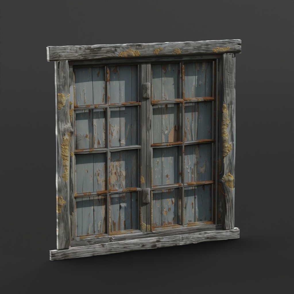 Old window - T - 112 | Windows models | BlenderKit